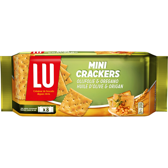 LU Mini crackers olive oil and oregano 250g - Holland Supermarket