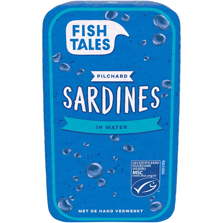 Fish Tales Sardiner i vatten msc 120g - Holland Stormarknad