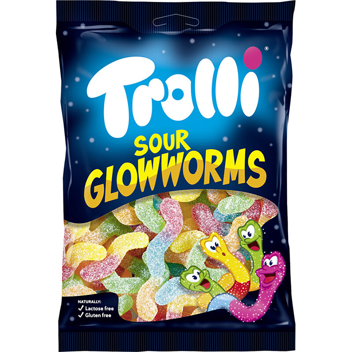 Trolli Sour glow worms 200g - Holland Supermarket